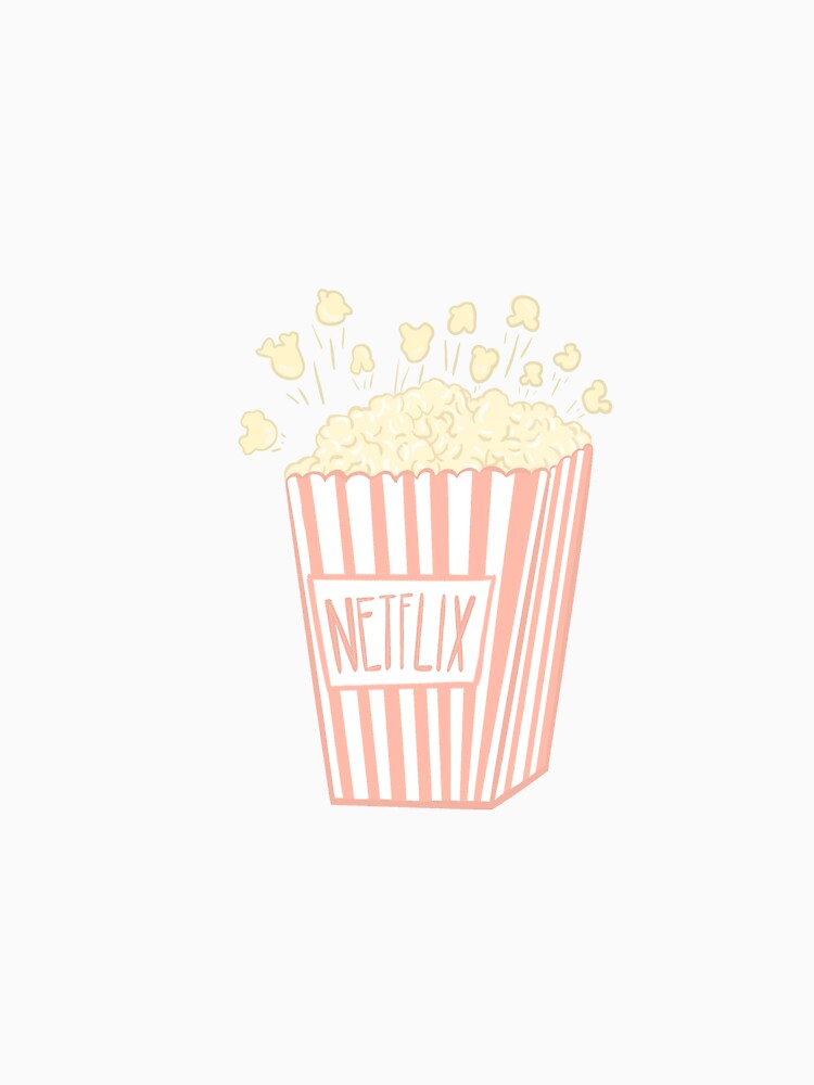 "pink netflix popcorn " T-shirt by abbylemil22 | Redbubble