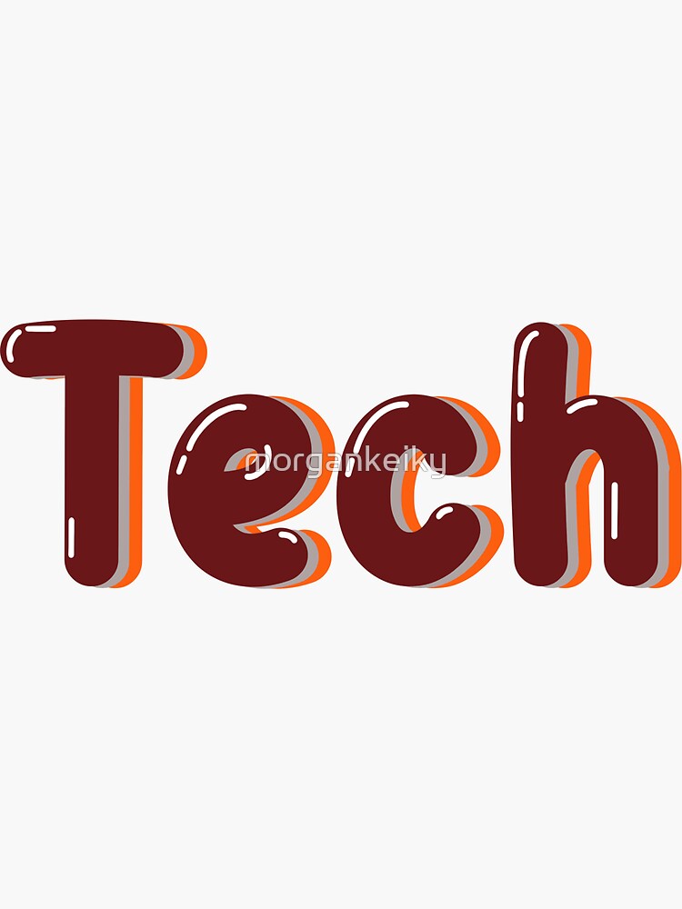 "Tech Bubble Letters" Sticker by morgankeiky | Redbubble