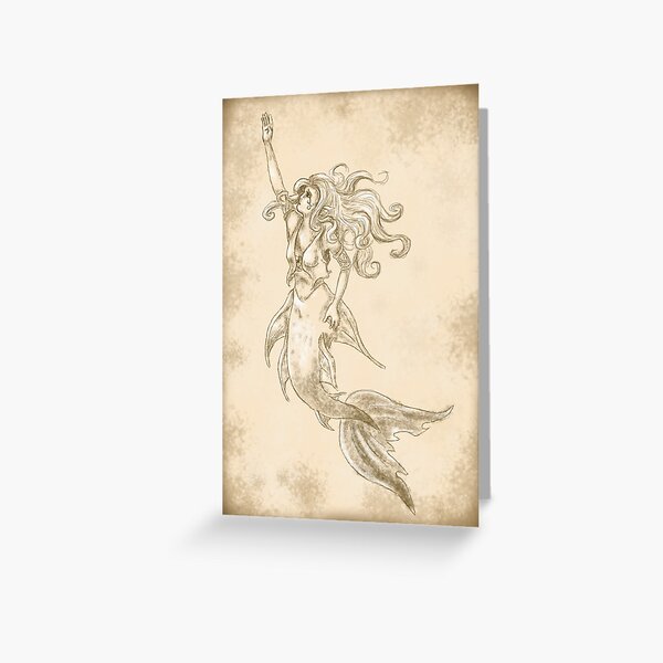 "Reaching Mermaid" Greeting Card for Sale by Anathar | Redbubble