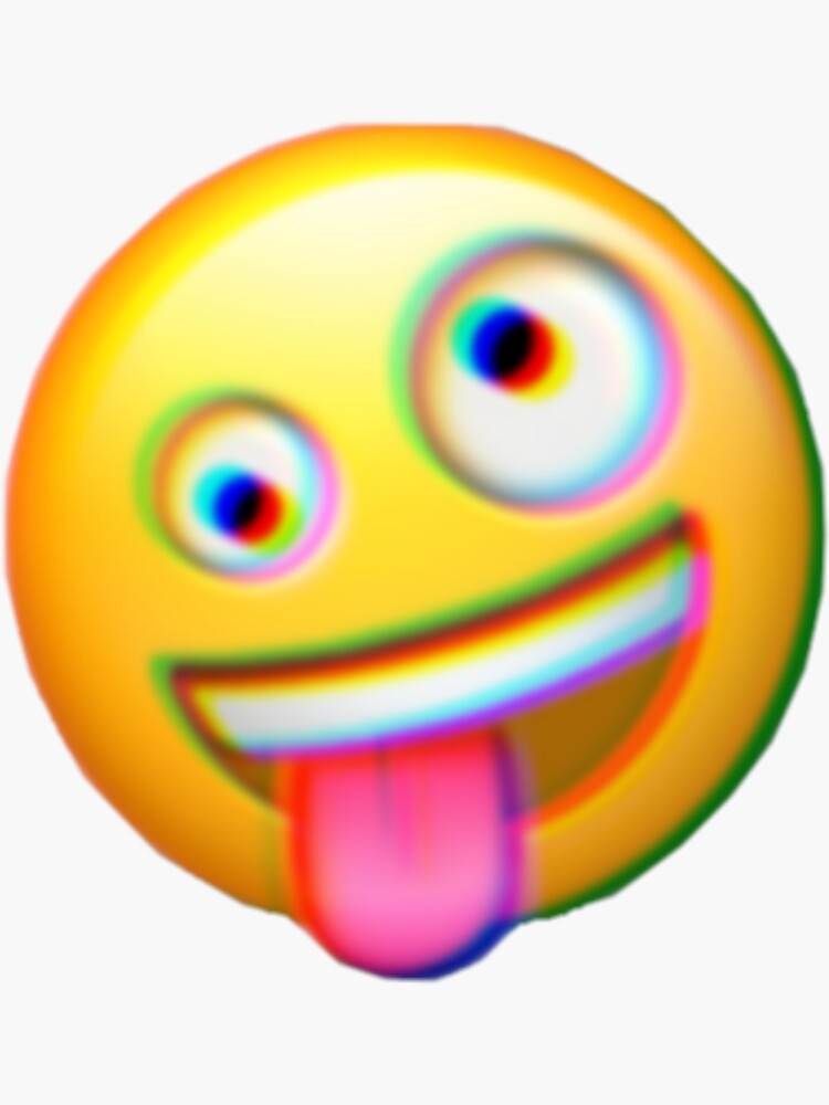 "Trippy emoji " Sticker by kcleary00 | Redbubble