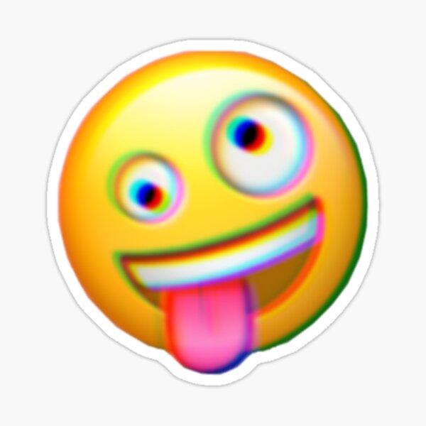 "Trippy emoji " Sticker by kcleary00 | Redbubble
