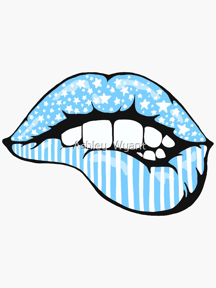 "Blue Lips" Sticker for Sale by Ashleywyant2411 | Redbubble