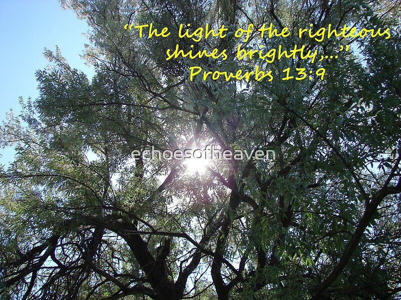 ""Proverbs 13:9" by Carter L. Shepard" by echoesofheaven | Redbubble