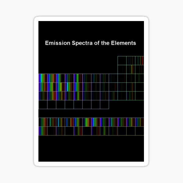 "Periodic Table of Elements Spectra" Sticker for Sale by spectrumchem ...