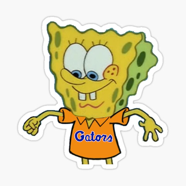 "Spongebob loves the Gators" Sticker by talialevyy | Redbubble
