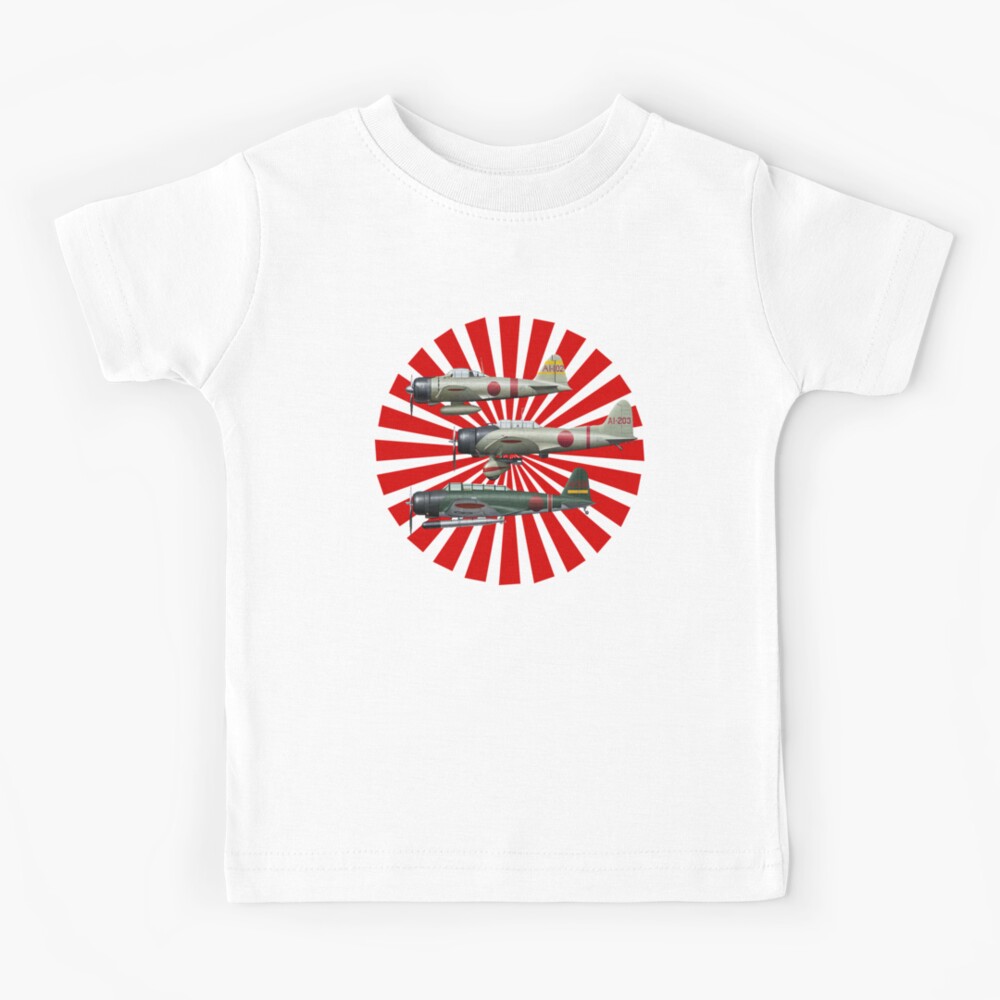 Camiseta para niños «Aviones de combate WW2 Warbirds A6M2 Zero D3A1 Val ...