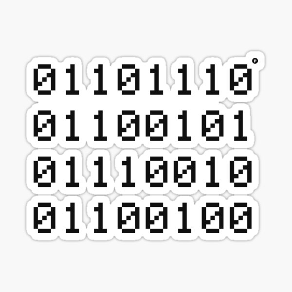 "Binary "NERD" - Leet Speak For Those In The Know" Sticker by polywrong ...