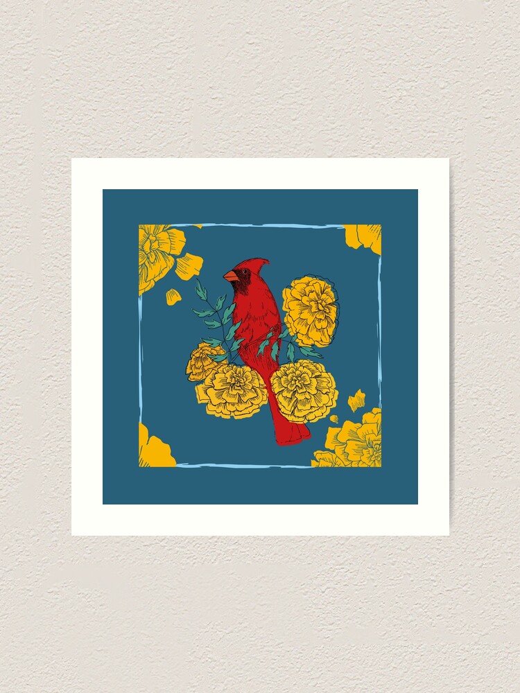 "Cardinal + Marigold + Skylight (Variant)" Art Print for Sale by ...