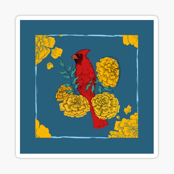 "Cardinal + Marigold + Skylight (Variant)" Sticker for Sale by ...
