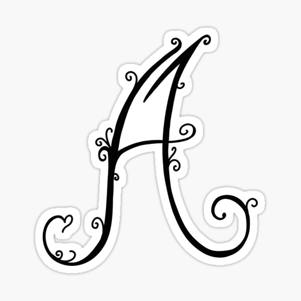 "Monogram letter A, Alphabet" Sticker for Sale by ASdessins | Redbubble