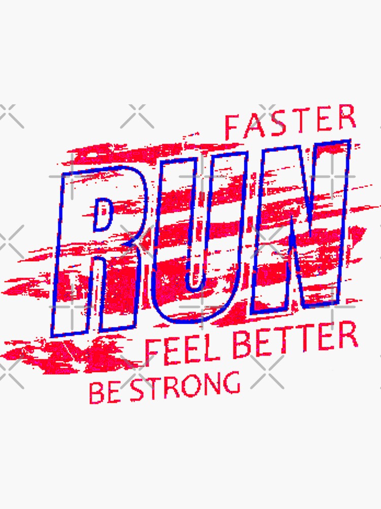 "Faster run feel better be strong title of calligraphy typography ...