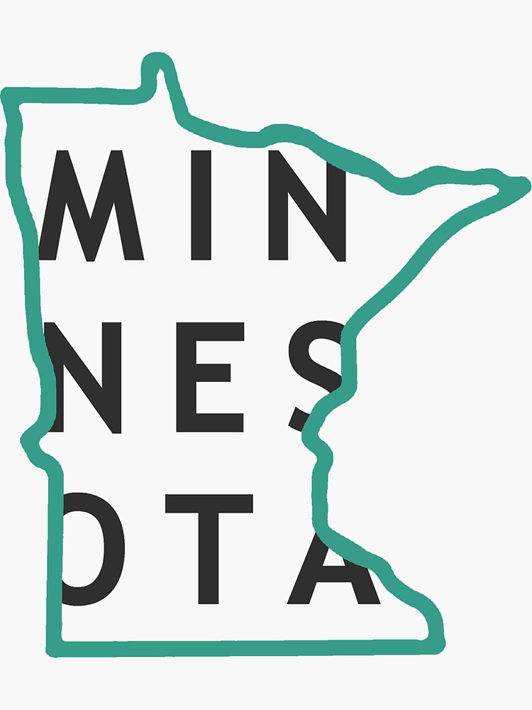 "Minnesota State Outline" Sticker for Sale by FLAREapparel | Redbubble
