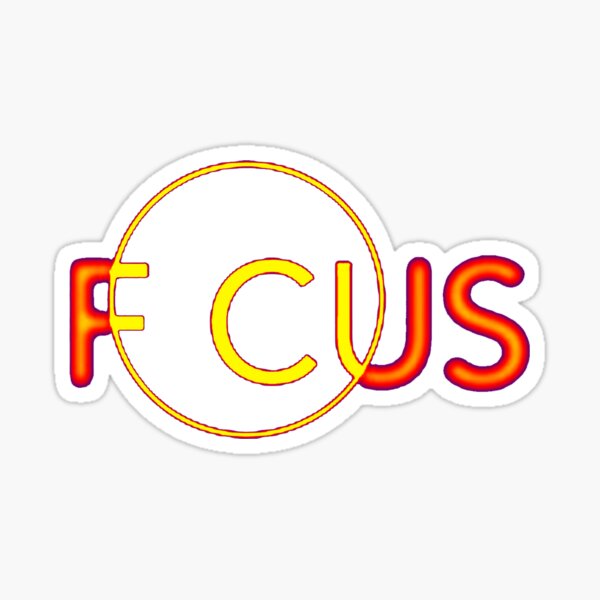 "Focus Title of calligraphy lettering typography text quotes" Sticker ...