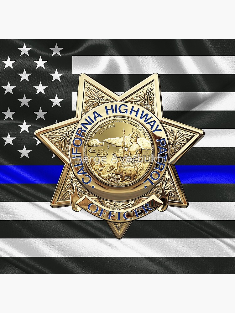 "California Highway Patrol - CHP Officer Badge - The Thin Blue Line ...