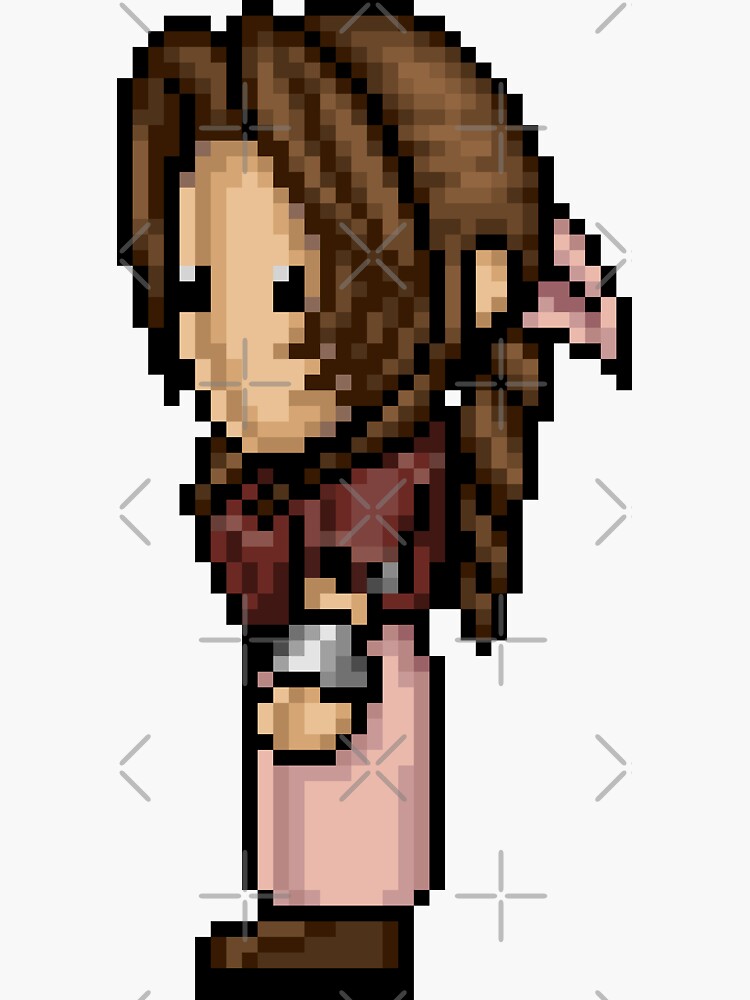 "FF7 Advent Children Aerith 2" Sticker by PixelKnight | Redbubble