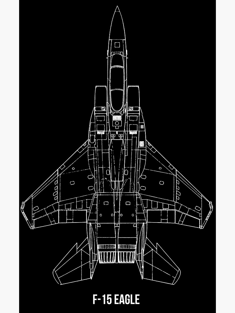 "F-15 Eagle Top View Blueprint" Poster for Sale by artbyedo | Redbubble
