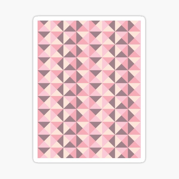"Rotated Square Diagonals Triangle Pattern 001 - Pink Purple Beige ...