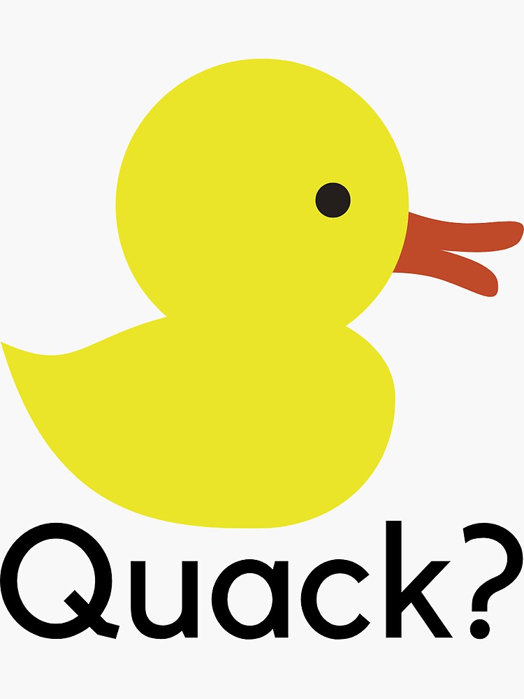 "Quack?" Sticker for Sale by paulgranteagle | Redbubble
