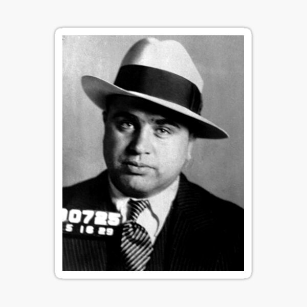"Vintage Photography Mugshot - Al Capone " Sticker by Night-Sky-Art ...