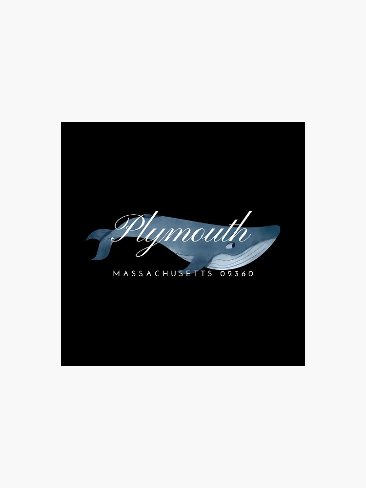 "Plymouth, MA Whale Sticker" Sticker for Sale by AshMartel | Redbubble