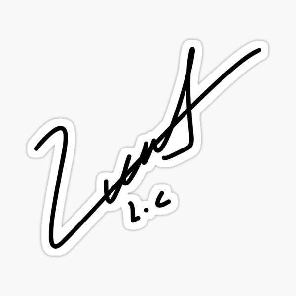 "LUCAS SIGNATURE" Sticker for Sale by velvetmoonlab | Redbubble