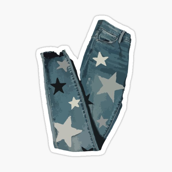 "Star Jeans Design" Sticker by Maddiedevitt | Redbubble