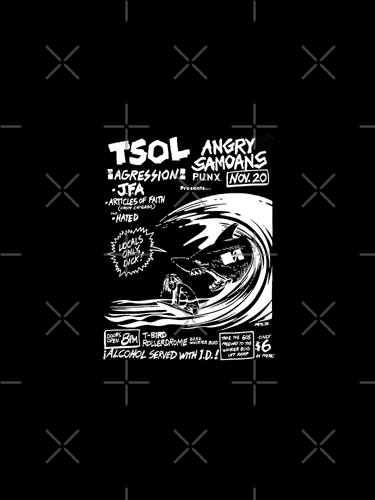 "Old 1982 L.A. punk show poster – TSOL & Angry Samoans" Sleeveless Top ...