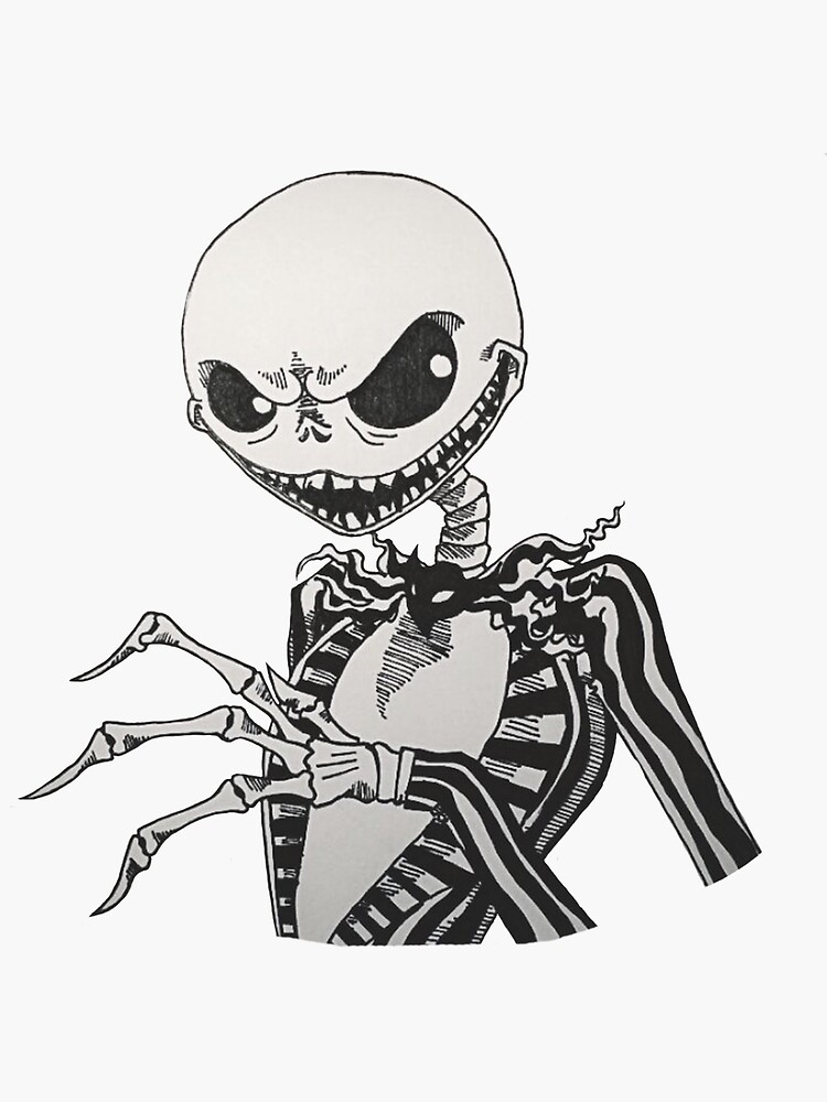 "Jack Skellington" Sticker for Sale by Art3mis94 | Redbubble