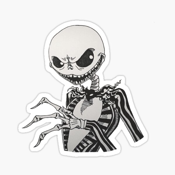 "Jack Skellington" Sticker for Sale by Art3mis94 | Redbubble