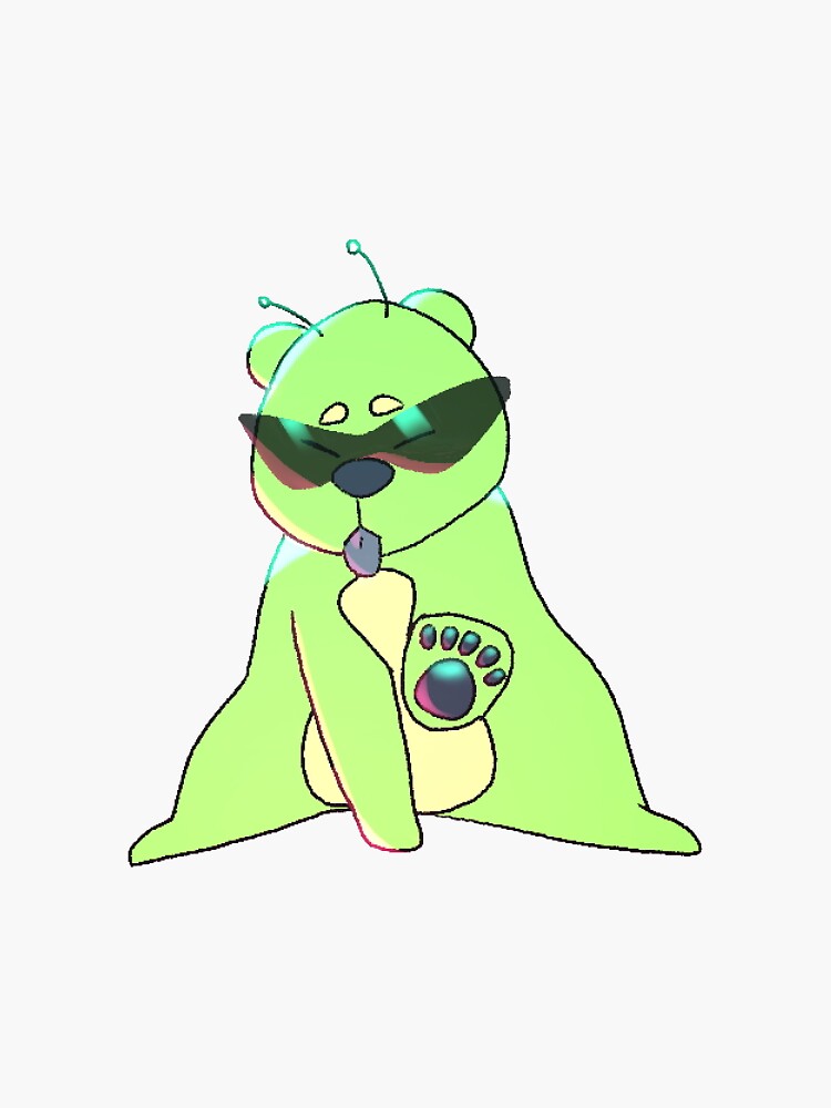 "alien bear" Sticker by odd-shop | Redbubble