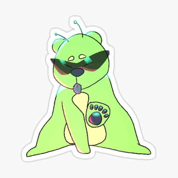 "alien bear" Sticker by odd-shop | Redbubble