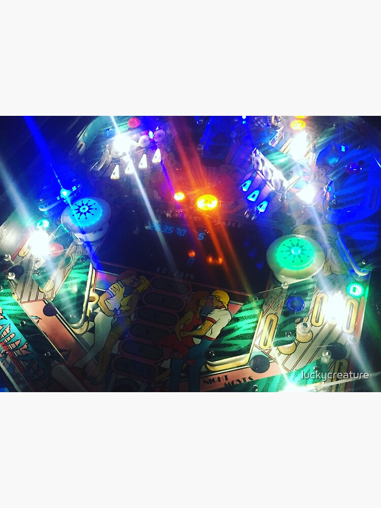 "Night Moves Pinball" Sticker by luckycreature | Redbubble