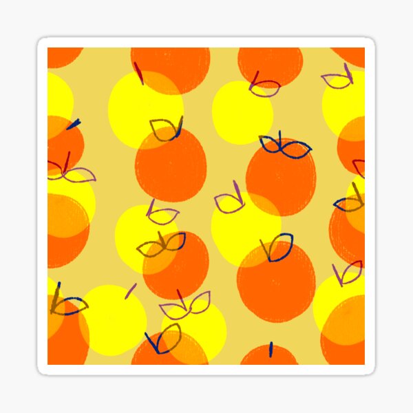 "Overlapping Oranges" Sticker by garbuge | Redbubble