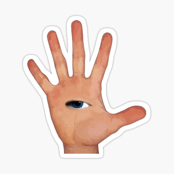 "Hand palm with eye" Sticker for Sale by dodgerfl | Redbubble