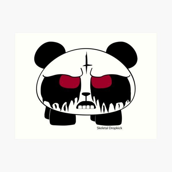 "Evil Goth Panda" Art Print for Sale by skeletaldropkik | Redbubble