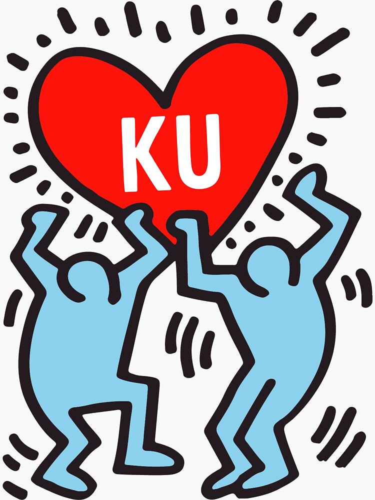 "KU" Sticker for Sale by calliewiley | Redbubble