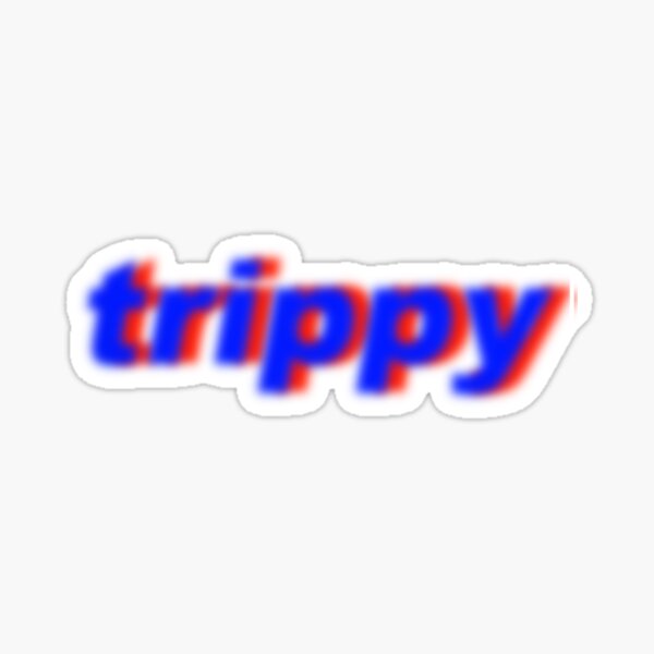 "Trippy (blue)" Sticker for Sale by feligami | Redbubble