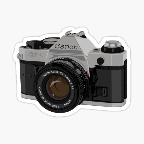 "VINTAGE CANON CAMERA " Sticker by maddisonegreen | Redbubble