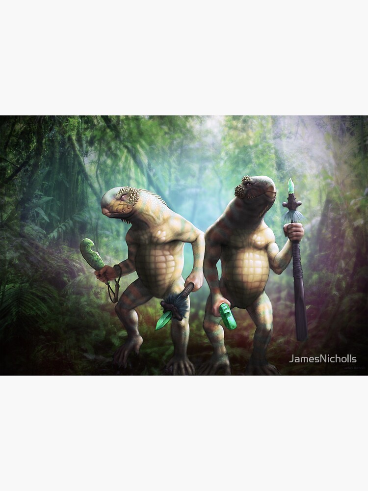 "Lizard men" Sticker for Sale by JamesNicholls | Redbubble