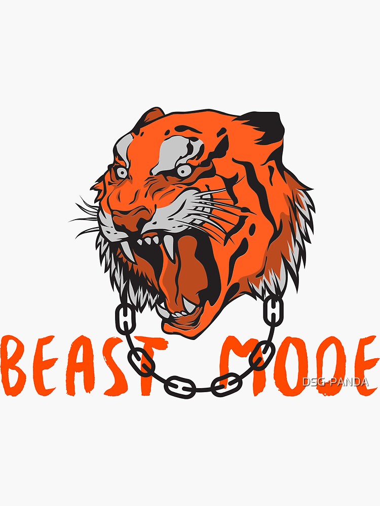"Gym tiger BeAst mode" Sticker by DSG-PANDA | Redbubble