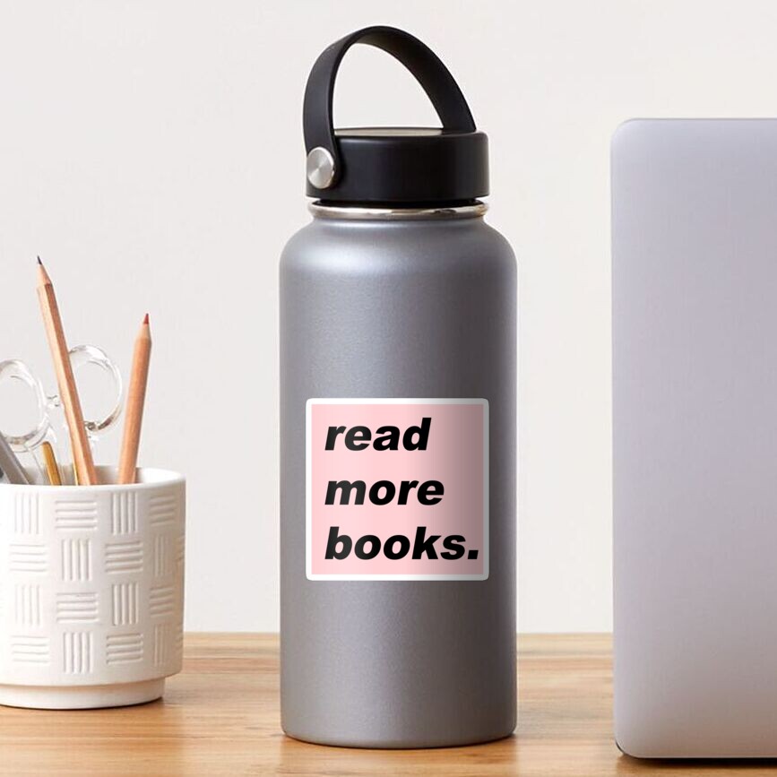 "Read More Books (Pink)" Sticker for Sale by feligami | Redbubble