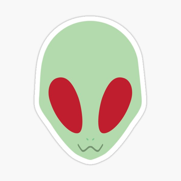 "alien face" Sticker by rachelofaspens | Redbubble