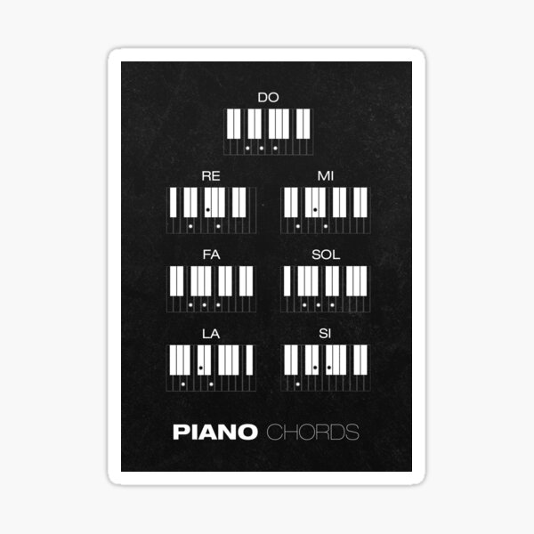 "Piano Chords" Sticker for Sale by RaymondDiaz | Redbubble
