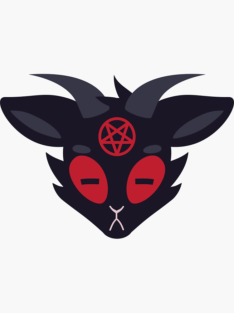 "goatman face" Sticker for Sale by rachelofaspens | Redbubble