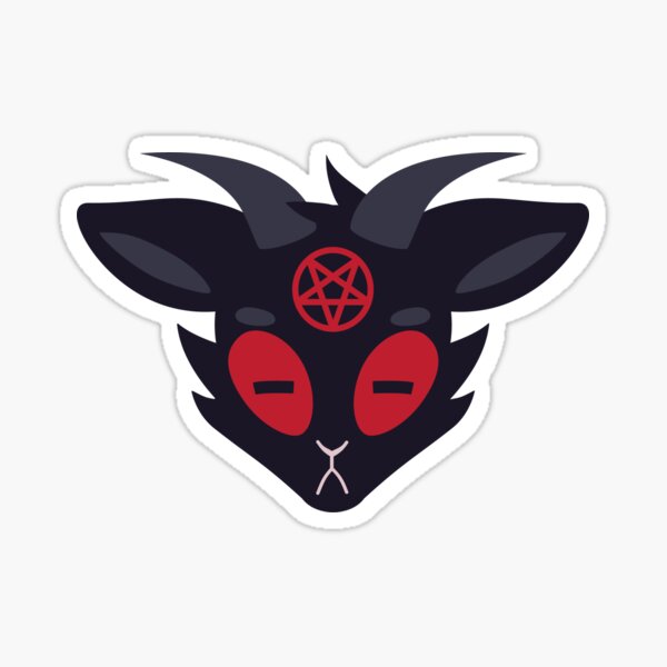 "goatman face" Sticker for Sale by rachelofaspens | Redbubble