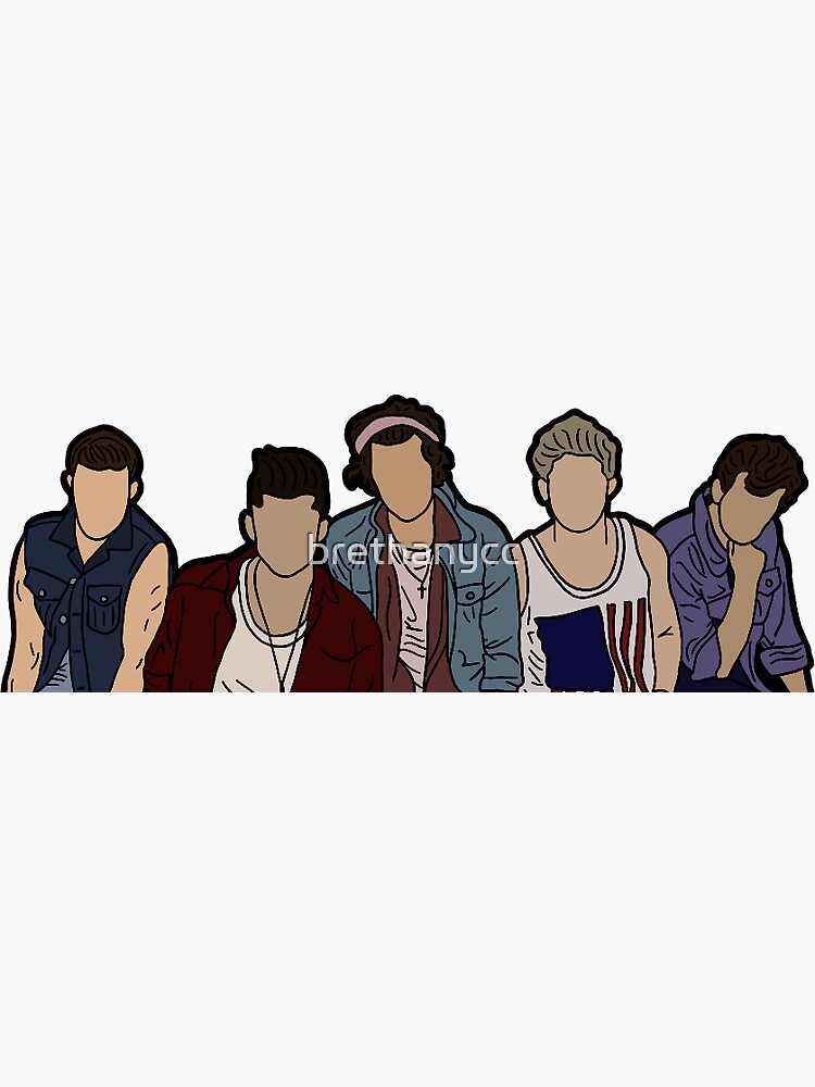 "One Direction OT5 America Photoshoot" Sticker for Sale by brethanycc ...