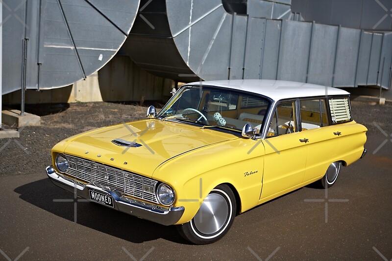 "Yellow Ford Falcon XK Wagon" by John Jovic | Redbubble