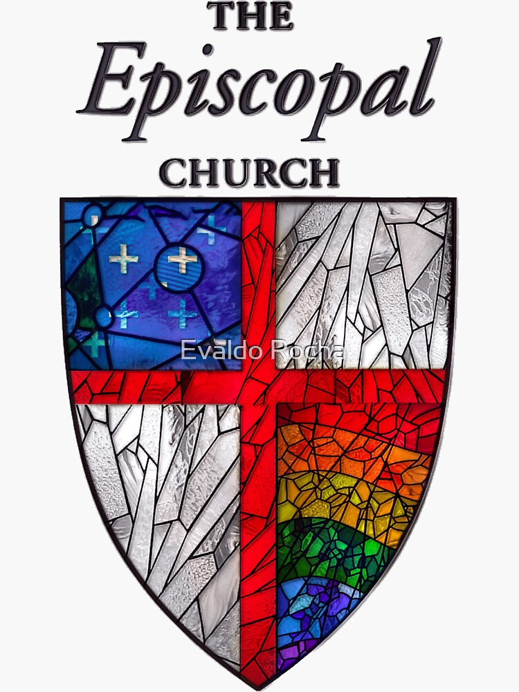 "Episcopal church staining glass " Sticker for Sale by Rochart | Redbubble
