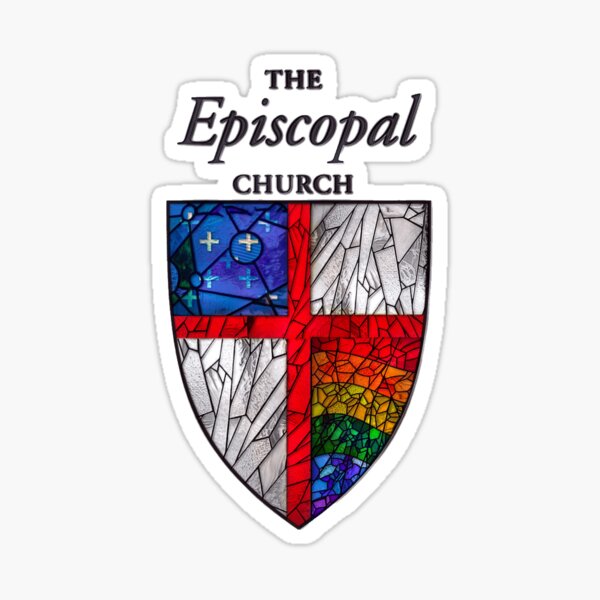 "Episcopal church staining glass " Sticker for Sale by Rochart | Redbubble