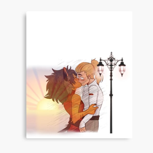 Lámina Metálica Pegatina She Ra Alora Y Catra Dance En Princess Prom She Ra Y Las Princesas